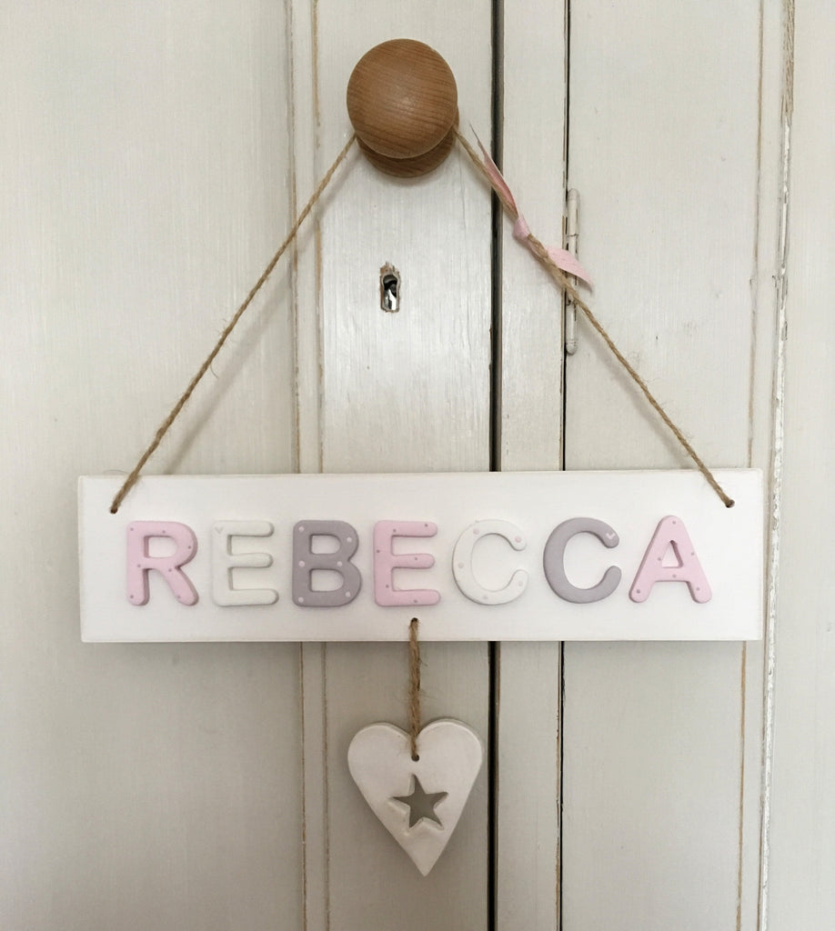 Vintage Heart Name Sign – The Little Sign Company