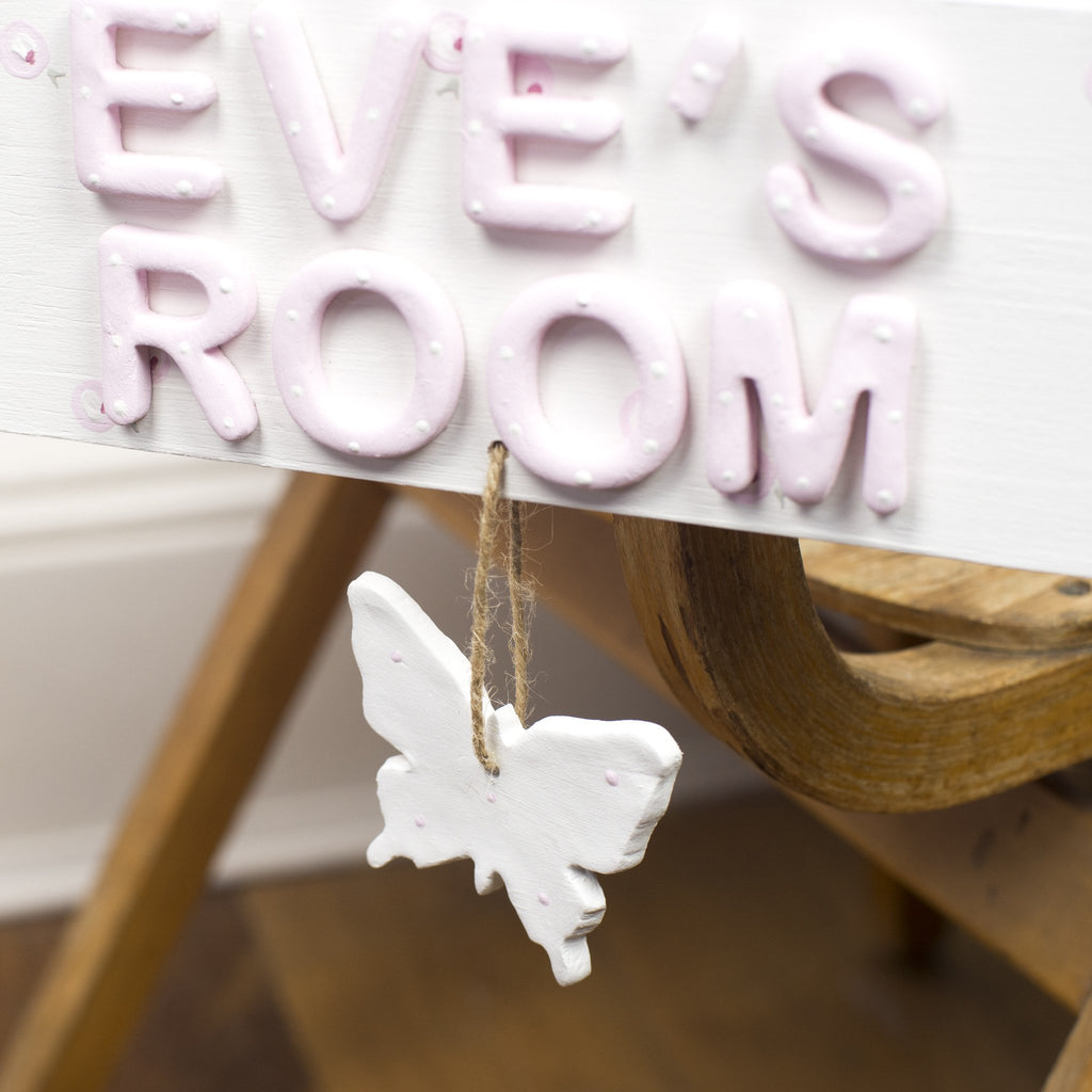 Personalised Butterfly Room Sign – The Little Sign Company