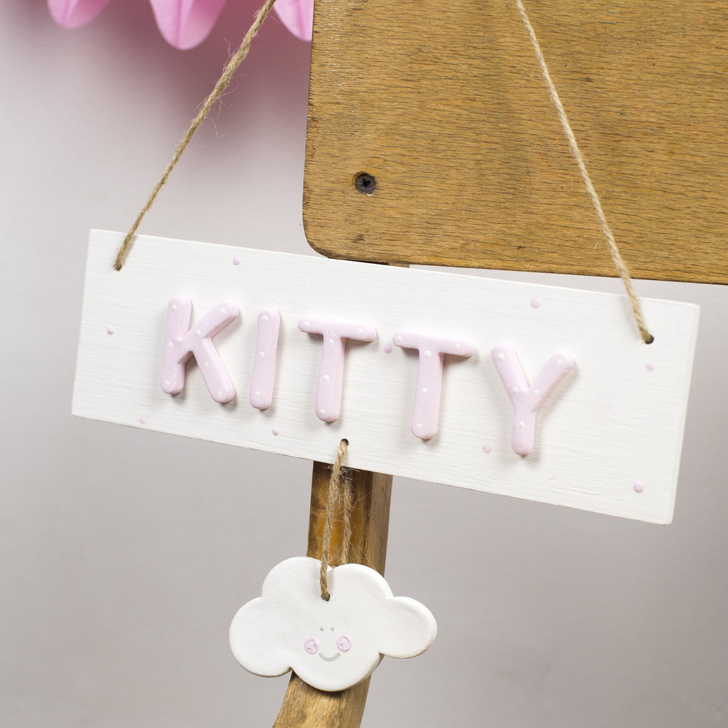 Personalised Cloud Name Sign – The Little Sign Company