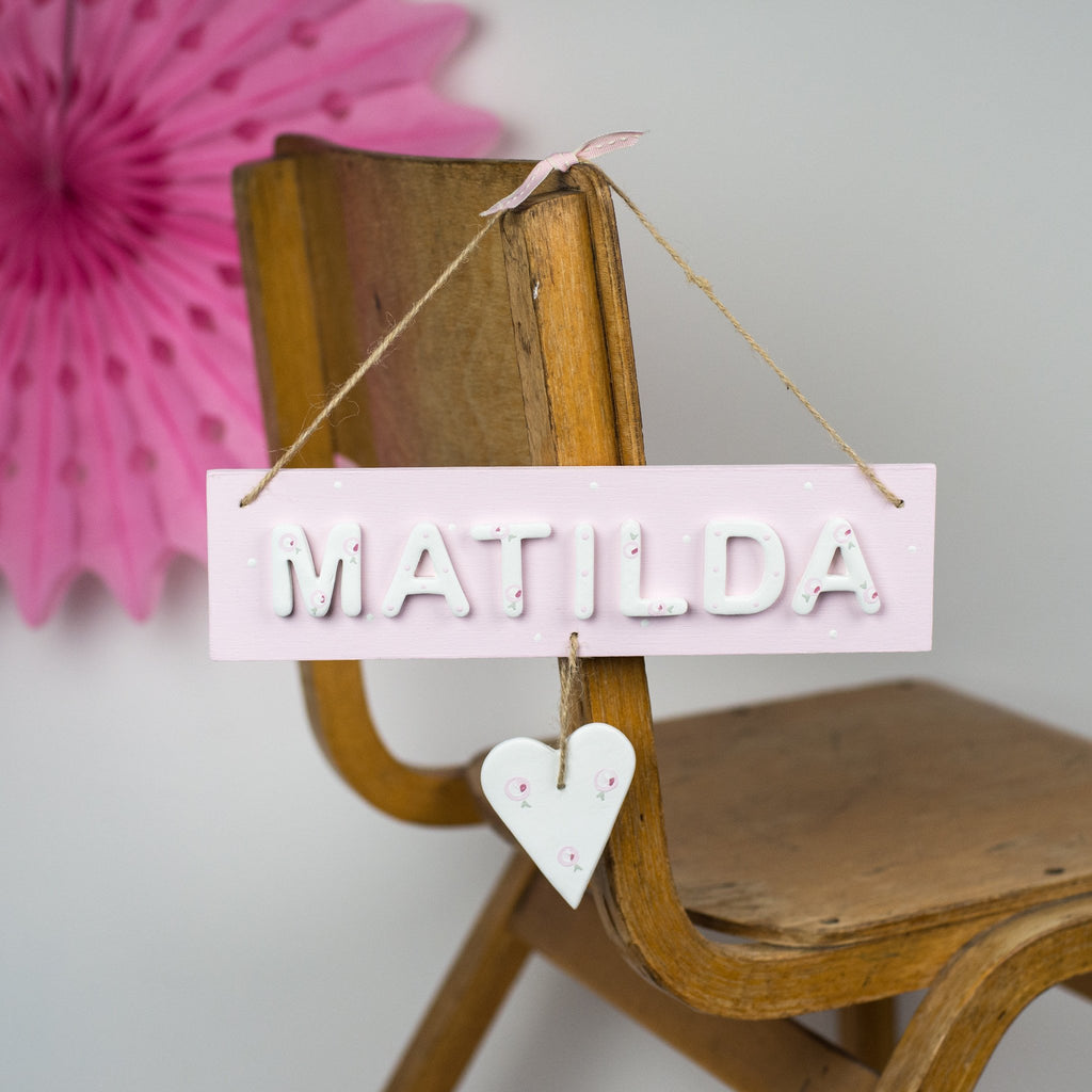 Personalised Heart Name Sign – The Little Sign Company